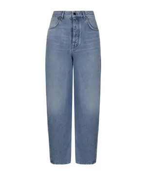 Givenchy Logo Detailed Wide-leg Jeans - Blue