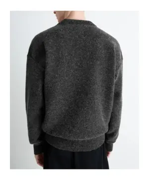 LEMAIRE Boxy V-neck Jumper - Black