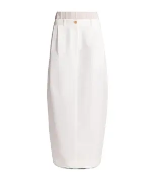 Khaite Pleated Midi Skirt