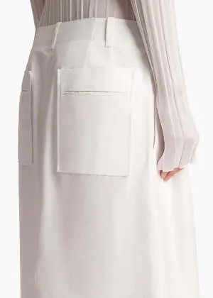 Khaite Pleated Midi Skirt