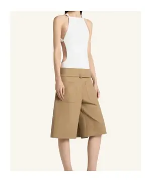 COURREGES Cut Out One-piece Swimsuit With Buckle Detailing - White