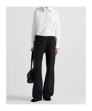 Prada Embellished Collar Shirt - White