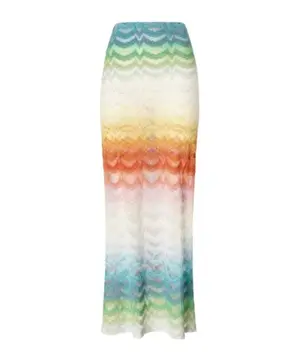 Missoni Chevron Pattern Maxi Skirt - Multicolor