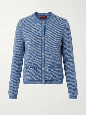Gucci Fine Knit Crewneck Cardigan
