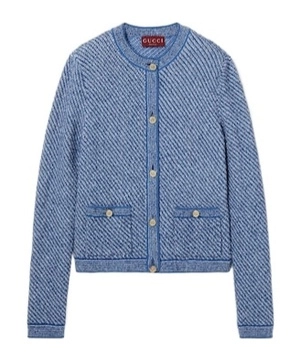 GUCCI Gucci Fine Knit Crewneck Cardigan