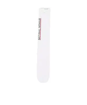 Off-White Logo Printed Ribbed Socks - White