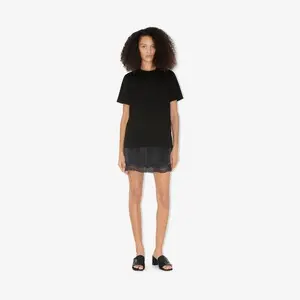Burberry Short Sleeved Crewneck T-shirt With Logo Detail - Black