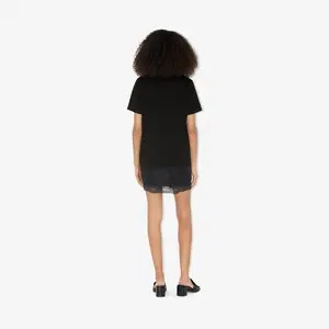 Burberry Short Sleeved Crewneck T-shirt With Logo Detail - Black