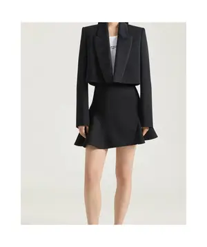 Givenchy Ruffled Wool Mini Skirt