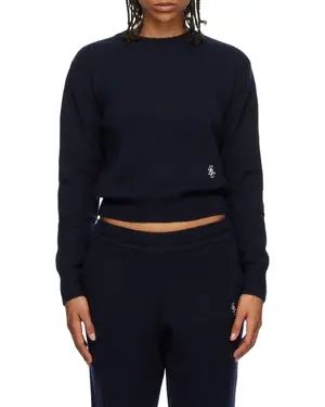 SPORTY  RICH Sporty & Rich Cashmere Jumper With Embroidered Logo
