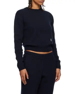 SPORTY  RICH Sporty & Rich Cashmere Jumper With Embroidered Logo