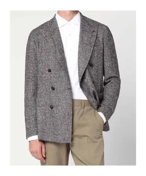Tagliatore Double-breasted Textured Blazer - Multicolor