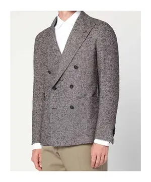 Tagliatore Double-breasted Textured Blazer - Multicolor