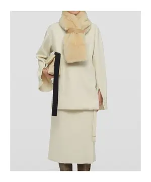 JIL SANDER High-neck Knitted Jumper With Back Slit And Side Slits