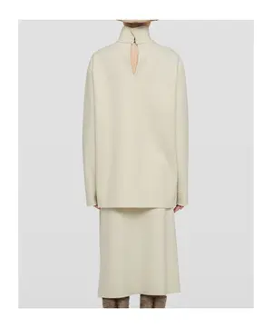 JIL SANDER High-neck Knitted Jumper With Back Slit And Side Slits