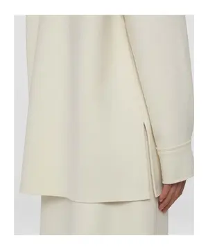 JIL SANDER High-neck Knitted Jumper With Back Slit And Side Slits