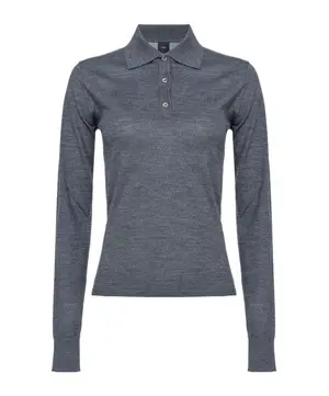 Pinko Long-sleeved Knitted Polo Shirt