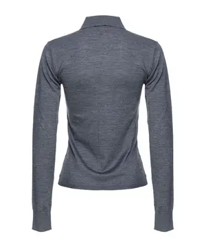 Pinko Long-sleeved Knitted Polo Shirt