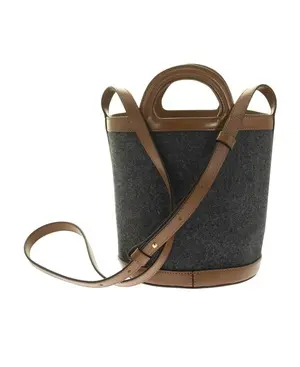 Marni Felt And Leather Mini Bucket Bag