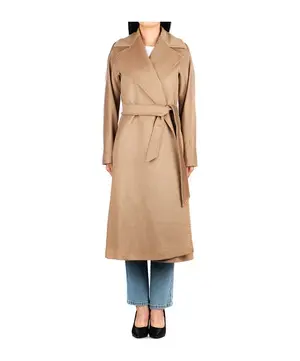 Max Mara Long-sleeved Belted Coat