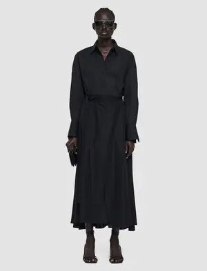 JOSEPH Alix Cotton Wrap Skirt - Black