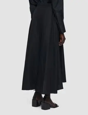 JOSEPH Alix Cotton Wrap Skirt - Black