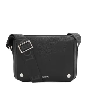 Loewe Medium Pebble Messenger Bag - Black