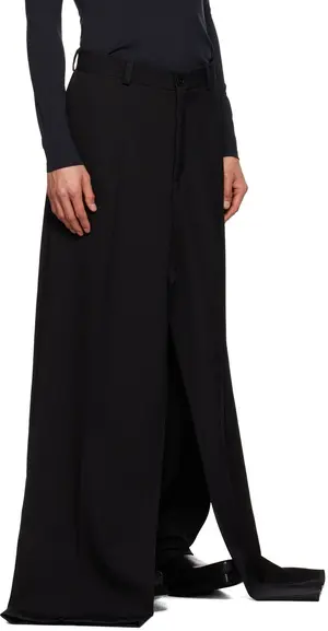 Balenciaga Double Layer Front Wide Leg Trousers