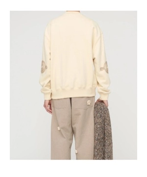 SONG FOR THE MUTE Sweatshirt With Floral Embellishments