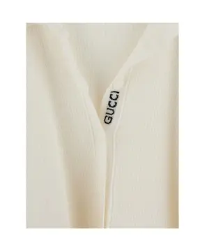 Gucci Ribbed Knit Long-sleeve Polo Shirt