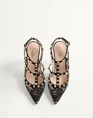 Valentino Garavani Rockstud Lace Pumps - Black
