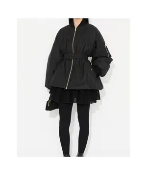 Alaïa Belted Zip-up Bomber Jacket
