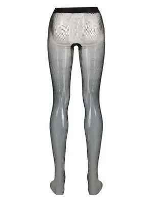 Wolford Fishnet Semi-sheer Tights - Gray