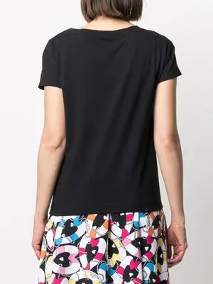 Moschino Heart-shaped Love Print T-shirt - Black