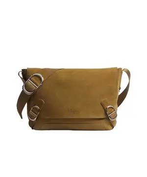 Dior Medium Messenger Bag With Flap - Brown