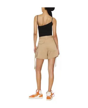 Off-White Gabardine Cargo Shorts