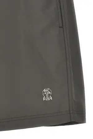 Brunello Cucinelli Drawstring Swim Shorts - Gray