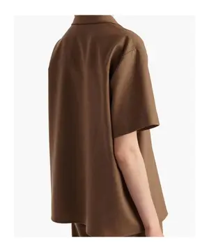 Khaite Short-sleeve Lapel Collar Shirt