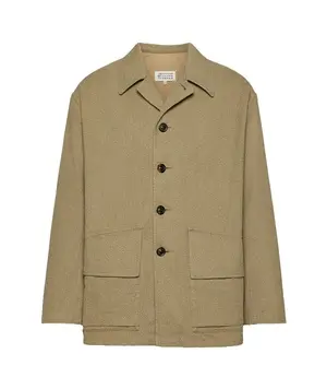 MAISON MARGIELA Cotton Caban Jacket - Sand