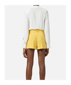 Elisabetta Franchi Georgette Bodysuit With Tulle Detail