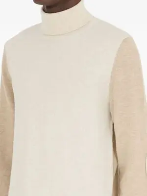 MAISON MARGIELA Two-toned Knitted Jumper - White