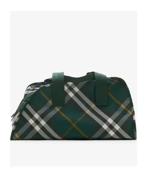 Burberry Shield Checked Motif Travel Bag - Green