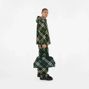 Burberry Shield Checked Motif Travel Bag - Green