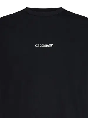 C.P. COMPANY Logo-print Cottont-shirt - Black
