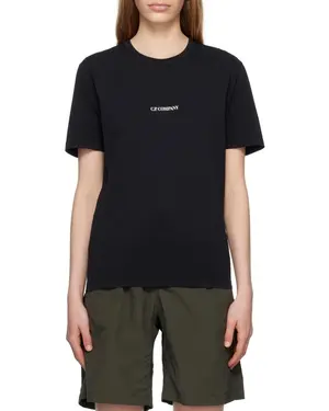 C.P. COMPANY Logo-print Cottont-shirt - Black