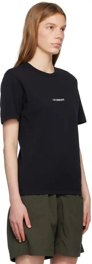 C.P. COMPANY Logo-print Cottont-shirt - Black