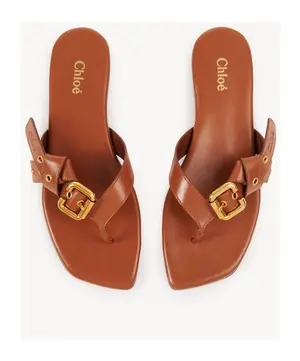 Chloé Mae Flat Sandals With Buckle Detail