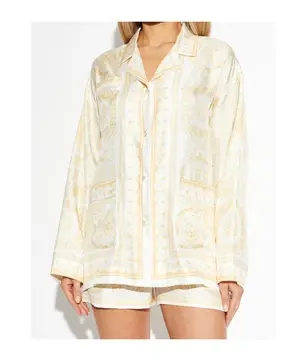 Versace La Coupe Des Dieux Printed Long Sleeve Shirt