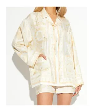 Versace La Coupe Des Dieux Printed Long Sleeve Shirt