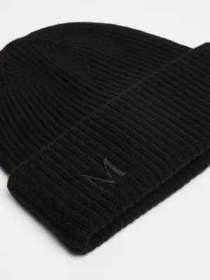 Max Mara Ribbed Beanie - Black